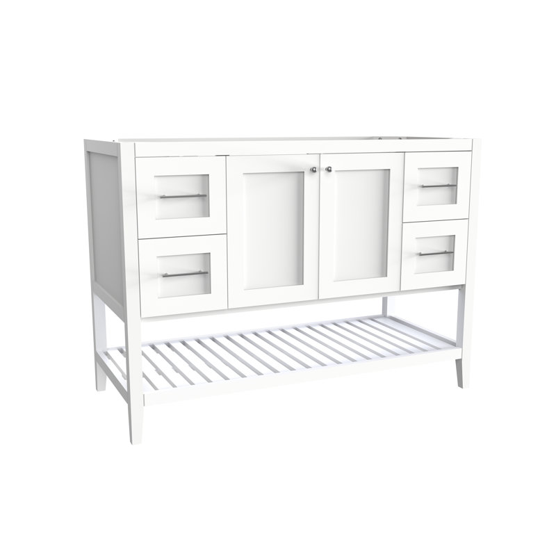Disar 48 Single Bathroom Vanity Base Only In White Wayfair